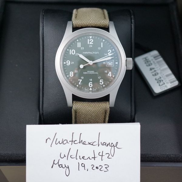 [WTS] Hamilton Khaki H69419363 H-50 Field Mechanical 38mm Green Dial ...