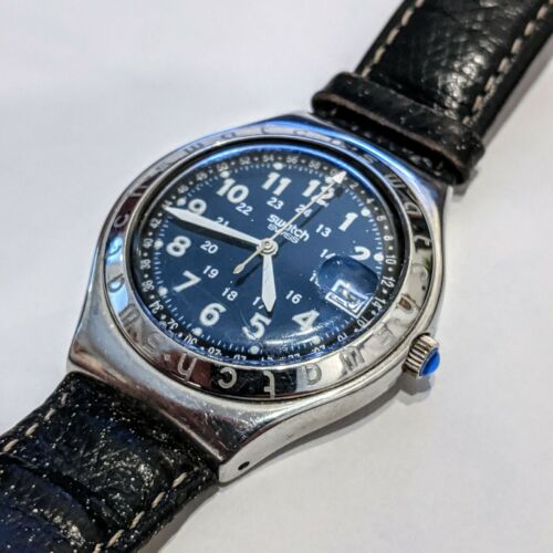 SWATCH SWISS IRONY HAPPY JOE BLUE YGS400 AG1993 MEN'S STAINLESS WATCH | WatchCharts Marketplace