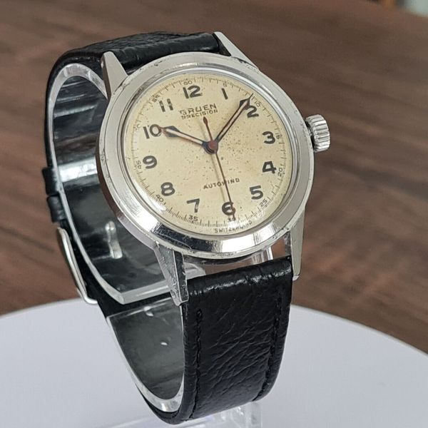 Gents Vintage Gruen Precision Autowind Swiss Made St Steel Automatic ...