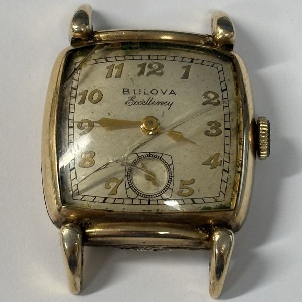Vintage Bulova His Excellency Wrist Watch 10 KGF (Repair or Parts ...