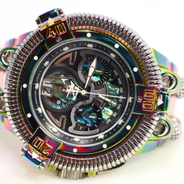 Invicta | Reserve King Python 50mm Swiss Quartz Chrono Abalone bracelet ...