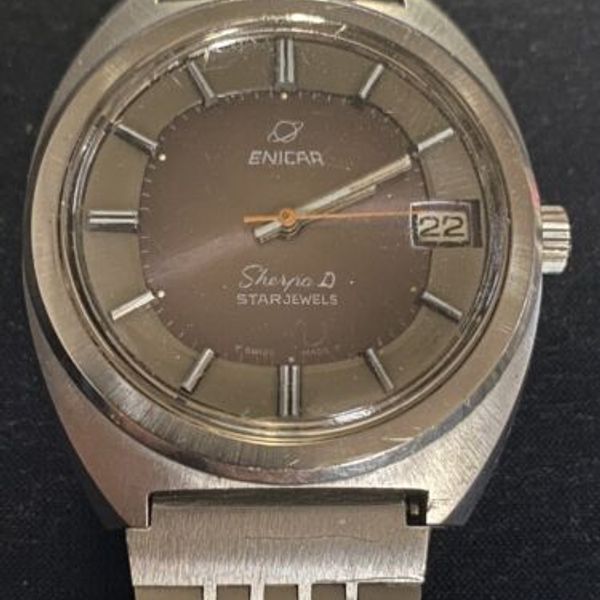 VINTAGE 1970s ENICAR SHERPA 600 D WRISTWATCH | WatchCharts Marketplace