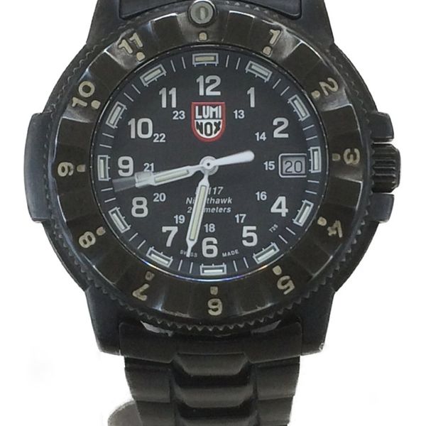 [Used] LUMINOX NIGHT HAWK / Watch / Analog / Stainless Steel / BLK ...