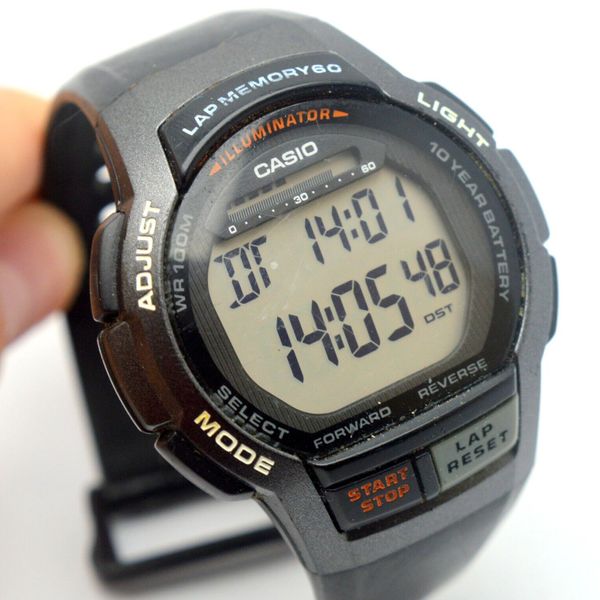 VINTAGE CASIO LAP MEMORY 60 ILLUMINATOR STOP WATCH QUARTZ WATCH ...