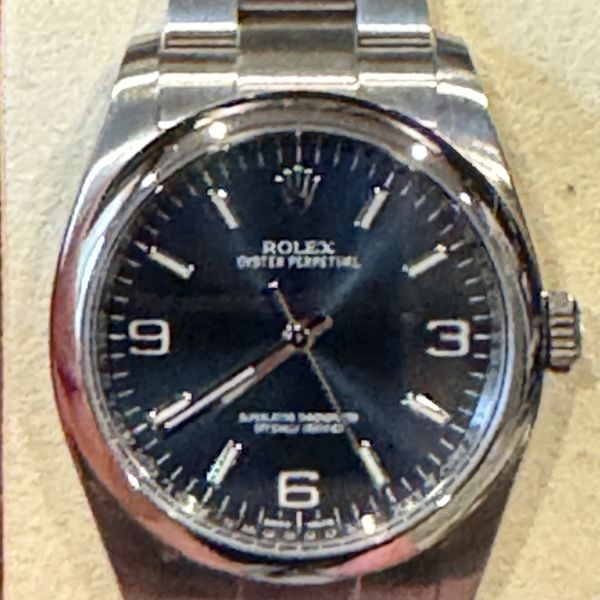 Rolex Oyster Perpetual 11600 Silver Oyster Bracelet with Silver Bezel ...