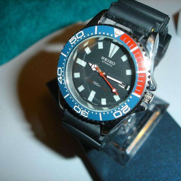 Seiko "Deskdiver" Pepsi Diver's Style Watch with Mercedes Hands ...