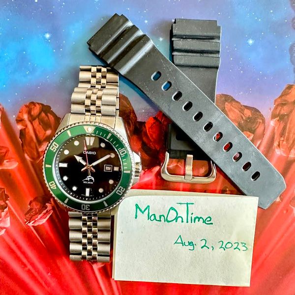 [WTS] Casio Duro "Kermit" on jubilee bracelet. | WatchCharts