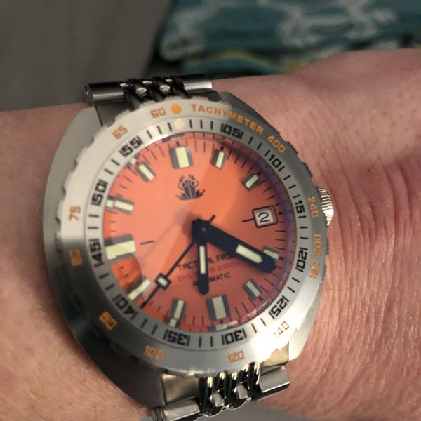 [$100 USD] Tactical Frog Doxa Sub Homage, Orange V1 VG | WatchCharts ...