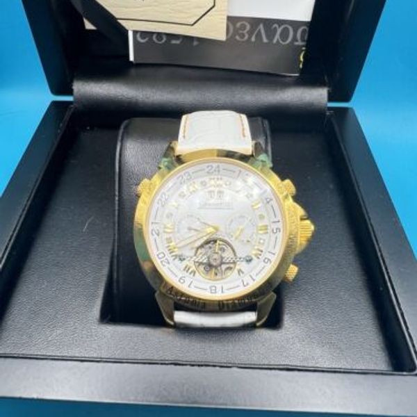 Calvaneo Astonia Diamond Men's Watch Automatic Open Balance Full ...