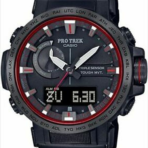 CASIO PRO TREK PRW-60YT-1JF Firefall Solar Radio Men's Watch New in Box ...