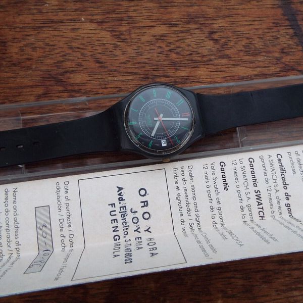 Swatch Watch in Box with Original Receipt from 1986 | WatchCharts ...