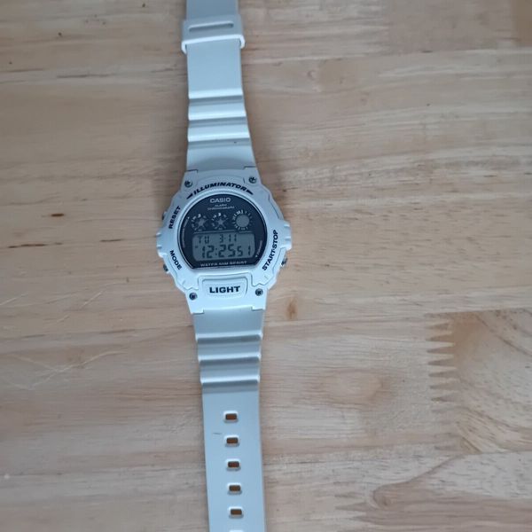 Casio w-214 white digital watch | WatchCharts Marketplace