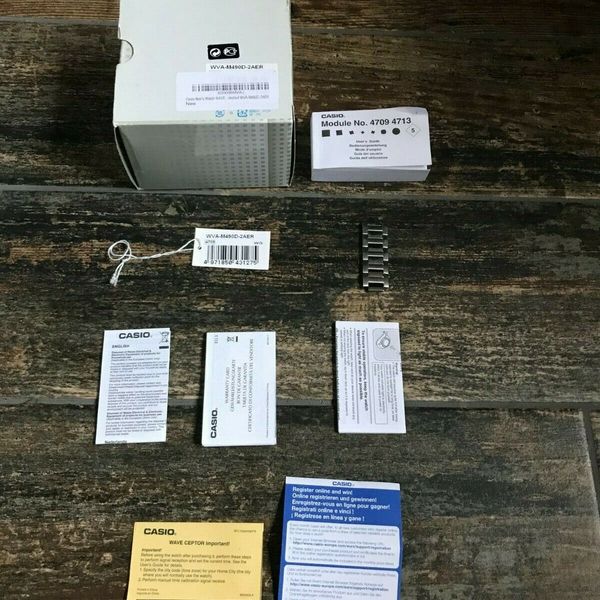 Casio Wave Ceptor Box + Links + Tag +Paper Work. BOX ONLY!!! | WatchCharts