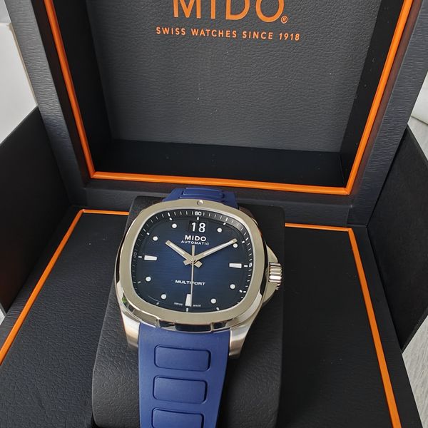 MIDO Multifort TV Big Date Blue Dial Rubber Strap M049.526.17.041.00 ...