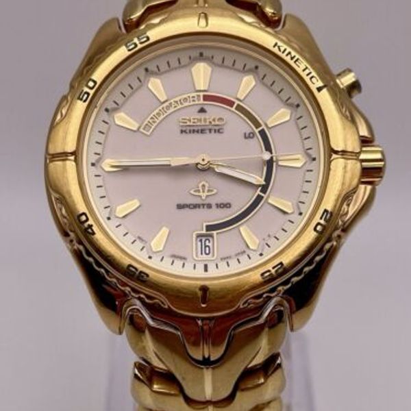 Seiko Kinetic Sports WR 100M Men's Watch Sapphire 5M42-0B09 New ...