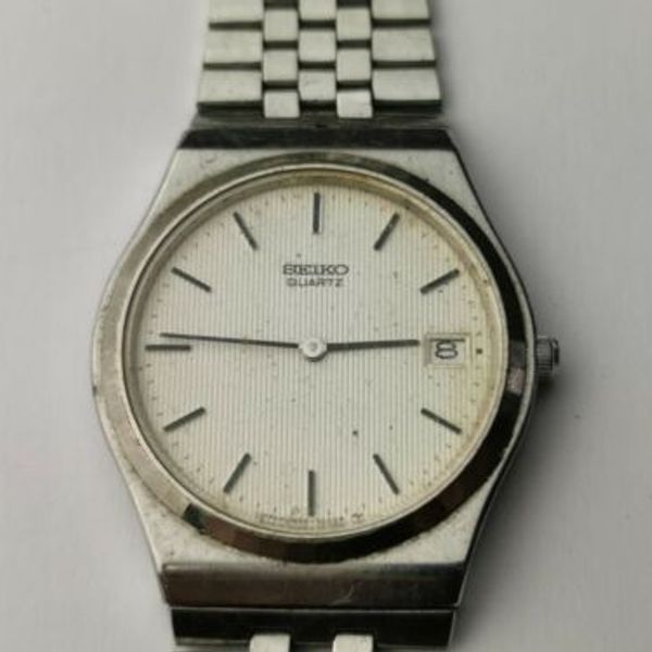 Seiko 2639-7000 Men's Quartz Date Watch for Repair, Silver Colour ...