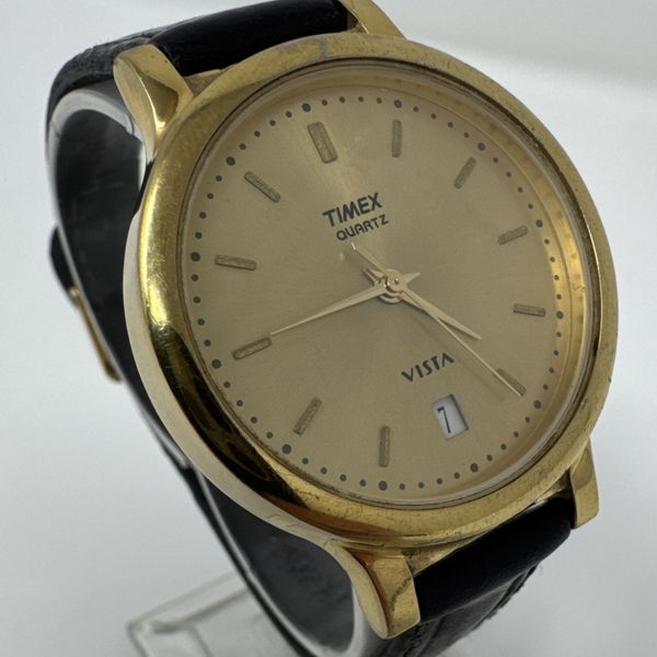 Timex Vista Vintage ZF59-A-95 Watch Speidel Leather Strap, New Battery ...