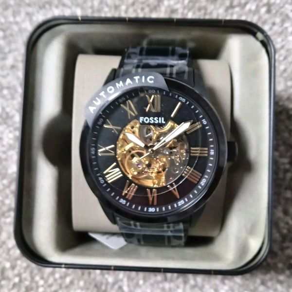 Fossil Flynn Automatic Black SS Watch BQ2092 | WatchCharts Marketplace
