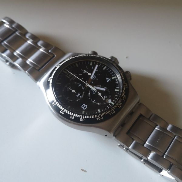 Orologio Swatch Night Flight Again YVS444GC Chrono Acciaio ...