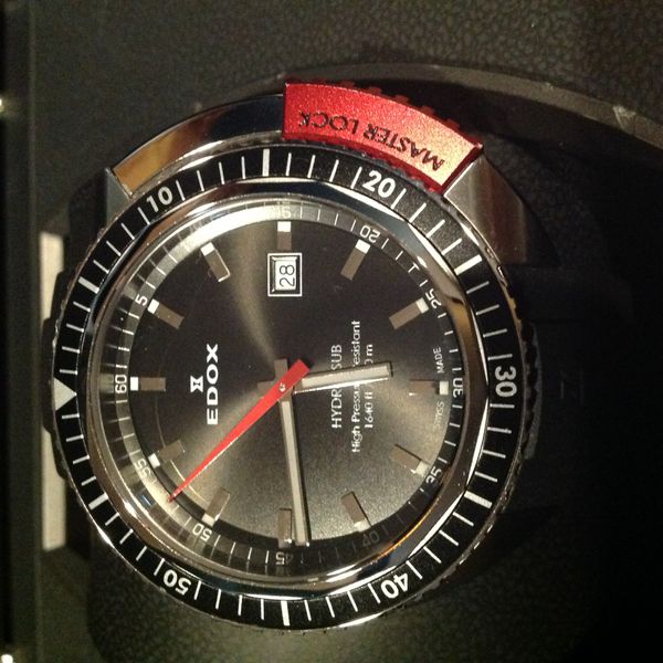 REDUCED - NIB Edox Hydro Sub Master Lock - 500m Dive Watch ...