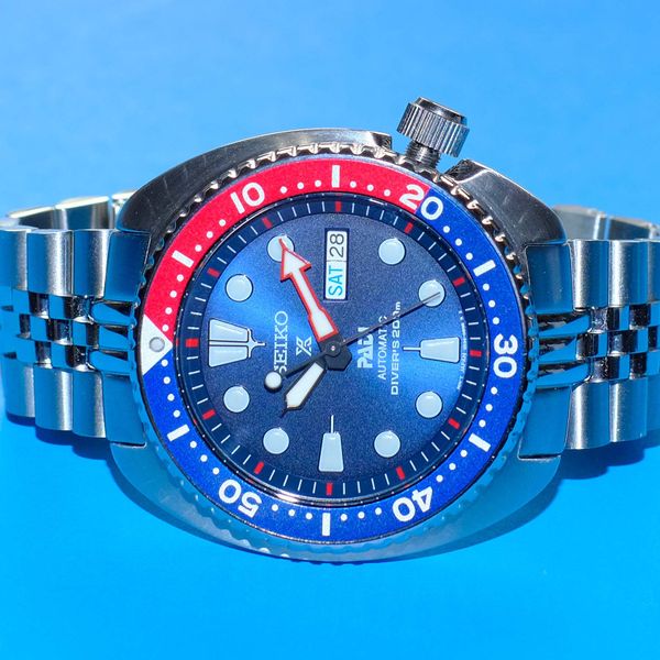 SOLD: Seiko Turtle PADI Pepsi Automatic Diver Model SRPA21 on Strapcode ...