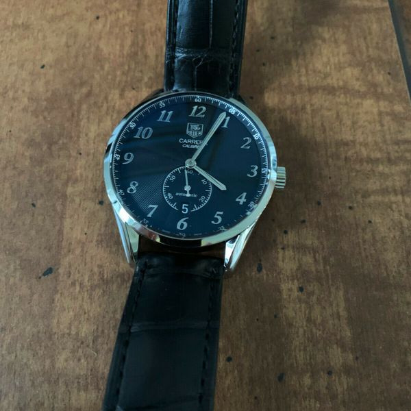 Tag Heuer Carrera Heritage Calibre 6 Mens Automatic Watch WAS2110 Blue ...