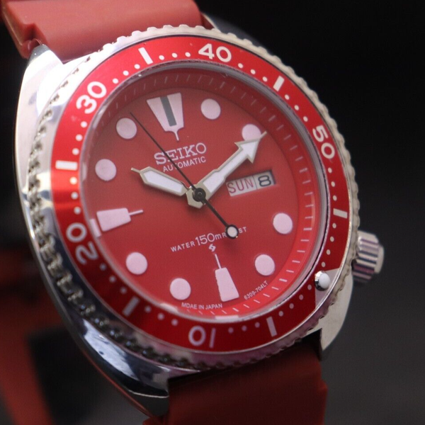 vintage Seiko Diver's style automatic day date movement no. 6309A Japan ...