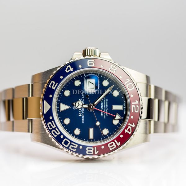 FSOT: Excellent Rolex 126719BLRO GMT Master White Gold BLUE DIAL July ...