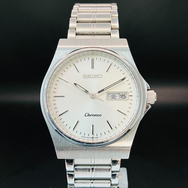 SEIKO WATCH CHRONOS 5H23-7D20 ANTIMAGNETIC QUARTZ DAY DATE KANJI ...