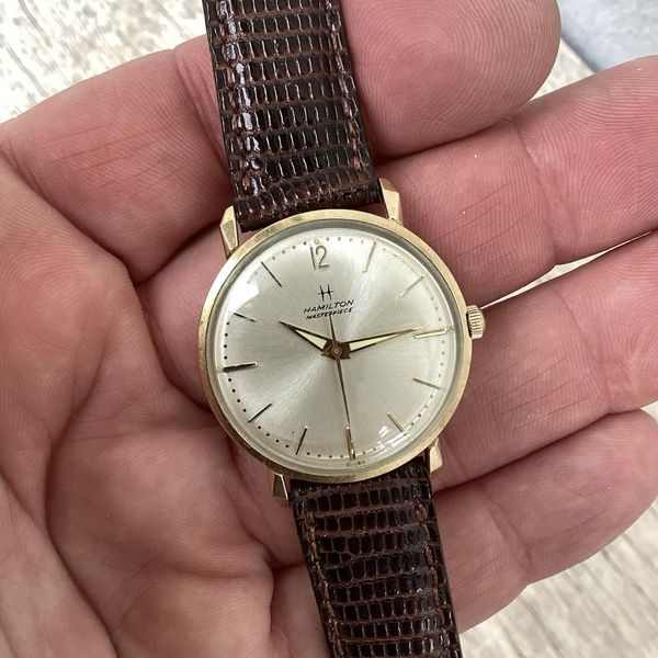 Vintage HAMILTON Masterpiece 10K Gold Filled Watch Presentation ...