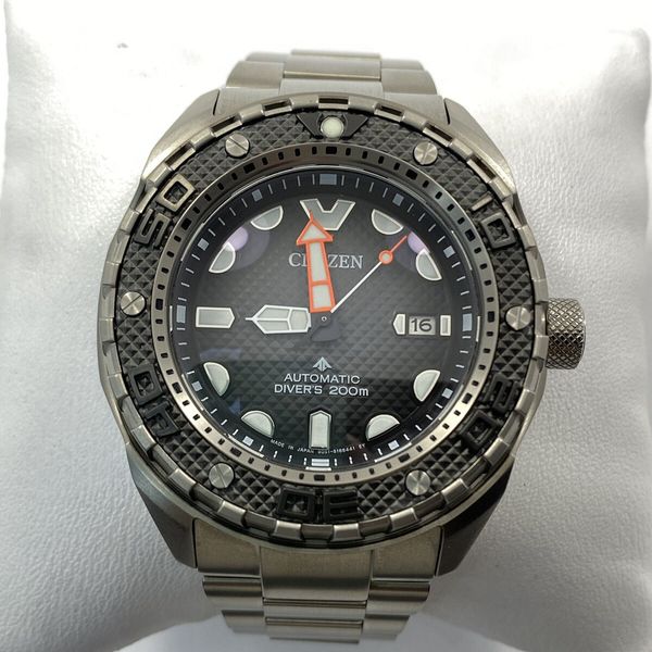 Citizen Promaster Dive Automatic Black Dial Titanium Men's Watch NB6004 ...