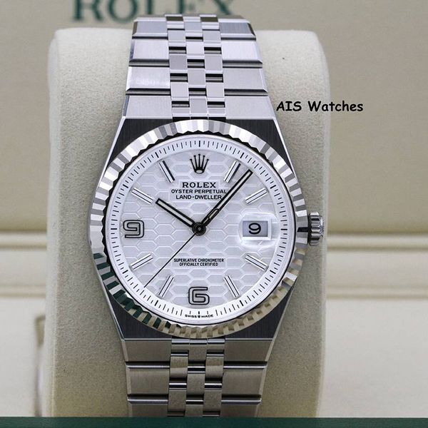 FSOT: BNIB Rolex 127334 Land Dweller 40MM White Dial Stainless Steel ...