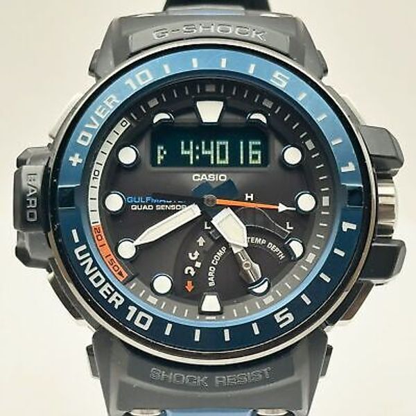 Montre CASIO G-SHOCK Master of G GULF MASTER GWN-Q1000A-1AJF pour homme ...