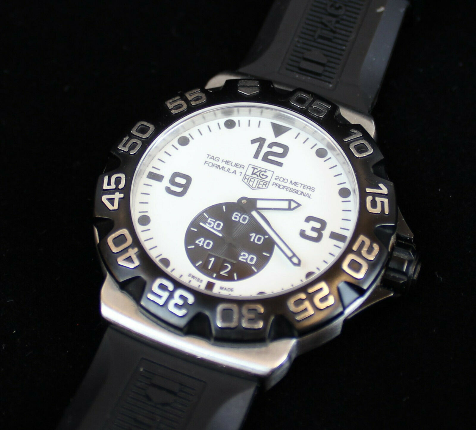 (wi1) Tag Heuer WAH1011 F1 Grande Date Lume Dial Sport Watch with Big ...