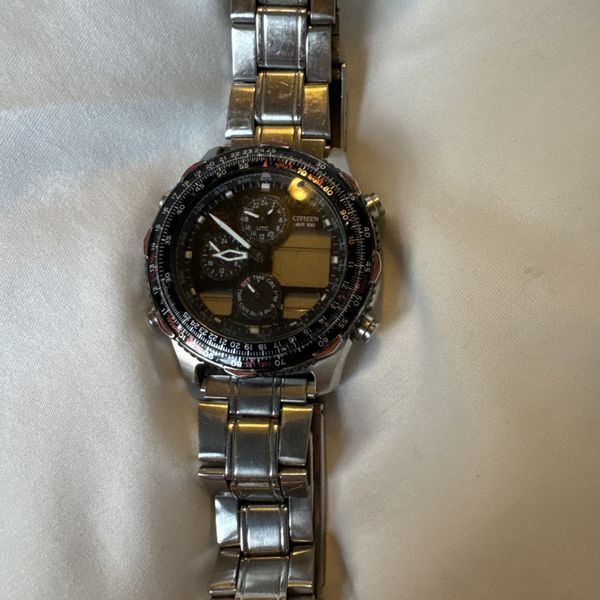 AUTHENTIC CITIZEN WORLD TIME CHRONO NAVIHAWK ANADIGI JAPAN MENS C300 ...
