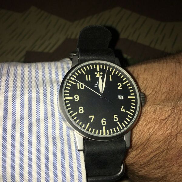 Laco Flieger Pilot Watch Type A 42mm Swiss ETA Automatic WW2 German ...