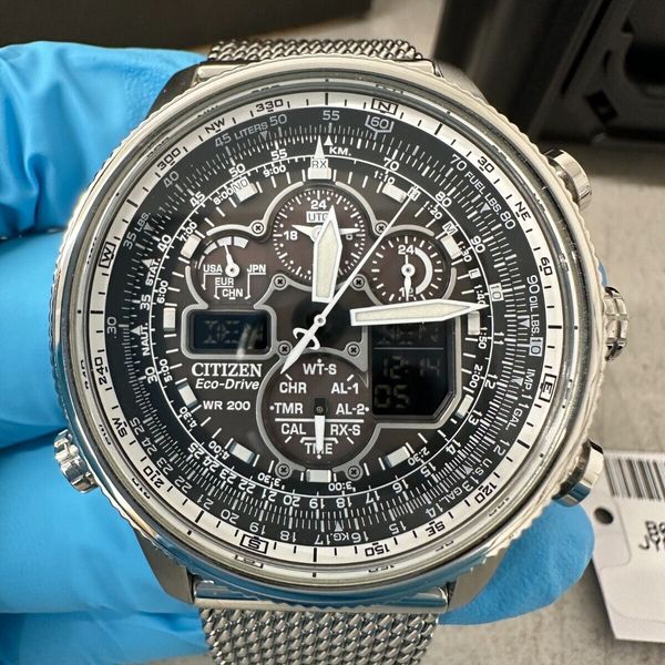 Citizen Navihawk Promaster AT Eco-Drive JY8030-83E Silver Steel Watch ...
