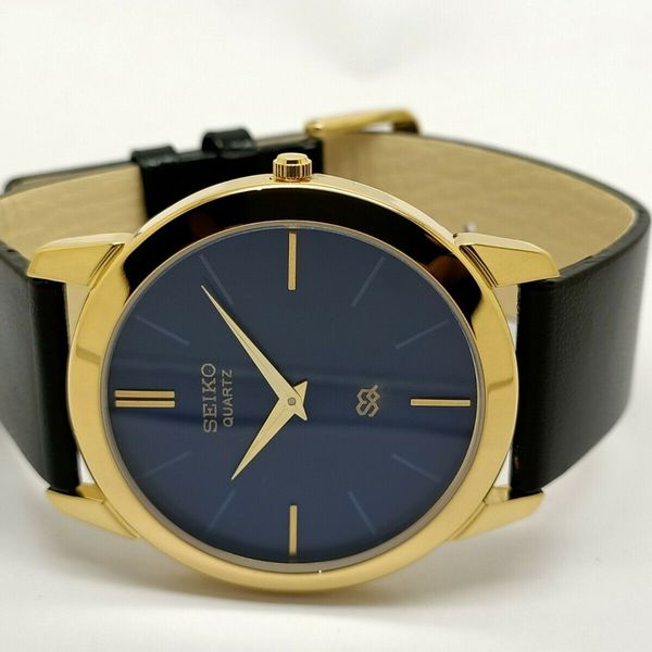 seiko quartz blue dial men's japan made nice color watch | WatchCharts ...