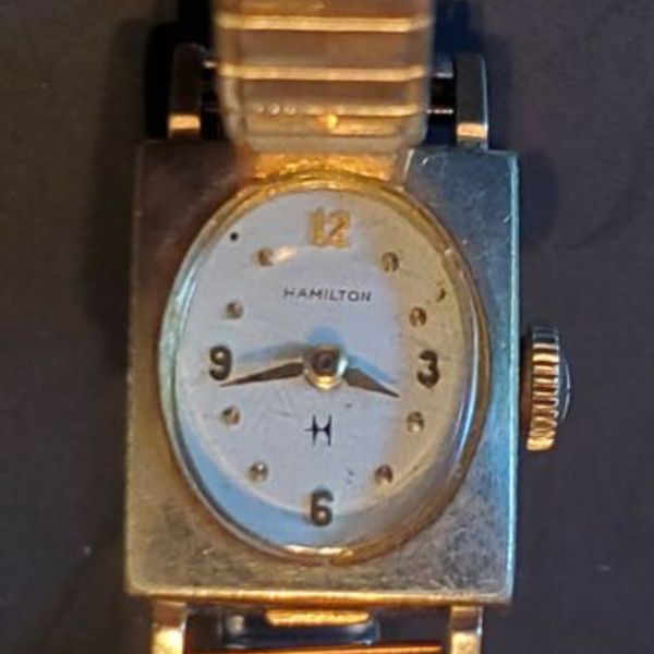 Vintage Hamilton 10K RGP Bezel Ladies Watch S & W UNTESTED Dead Battery ...