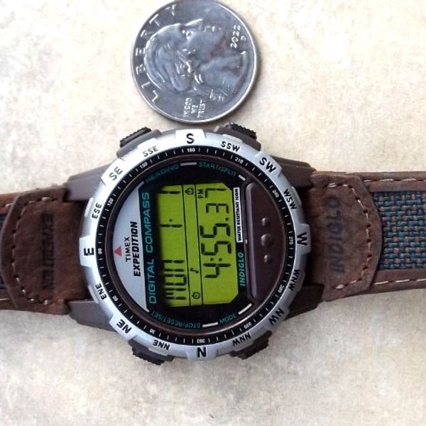 Vtg Timex Expedition Men Multifunction Digital Compass Quartz 7 3/4 ...