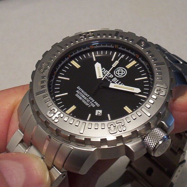 DEEP BLUE DAYNIGHT OPS PRO T-100 AUTOMATIC, 300M DIVER, TRITIUM, 48 MM ...