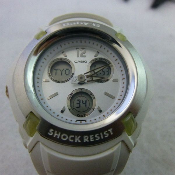 Casio Baby-G BG-1500A (3772) White Women's Watch NEW BATTERY WORKING ...