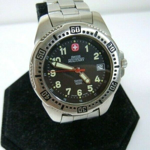 MEN'S WENGER SWISS MILITARY QUARTZ WATCH MODEL 095.0489-Excellent ...