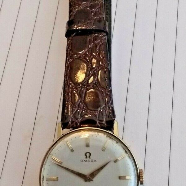 Vintage MEN'S 18K SOLID GOLD OMEGA WATCH, 17 JEWEL 520 MOVEMENT, 1958 ...