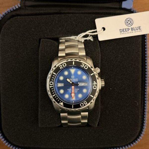 Deep Blue Men's Dive Watch Precision Pro Sea Diver 1K 1000M Stainless ...