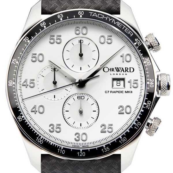Christopher Ward C7 Rapide Chronograph MKll - V390 Model White Dial ...
