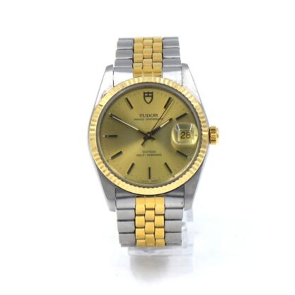 VINTAGE ROLEX TUDOR PRINCE OYSTERDATE WRISTWATCH GOLD TONE STAINLESS ...