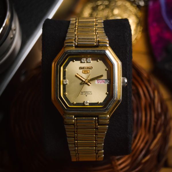 [wts] July 1985 retro SEIKO 5 “Golden Octagon” 23 Jewels Automatic cal ...