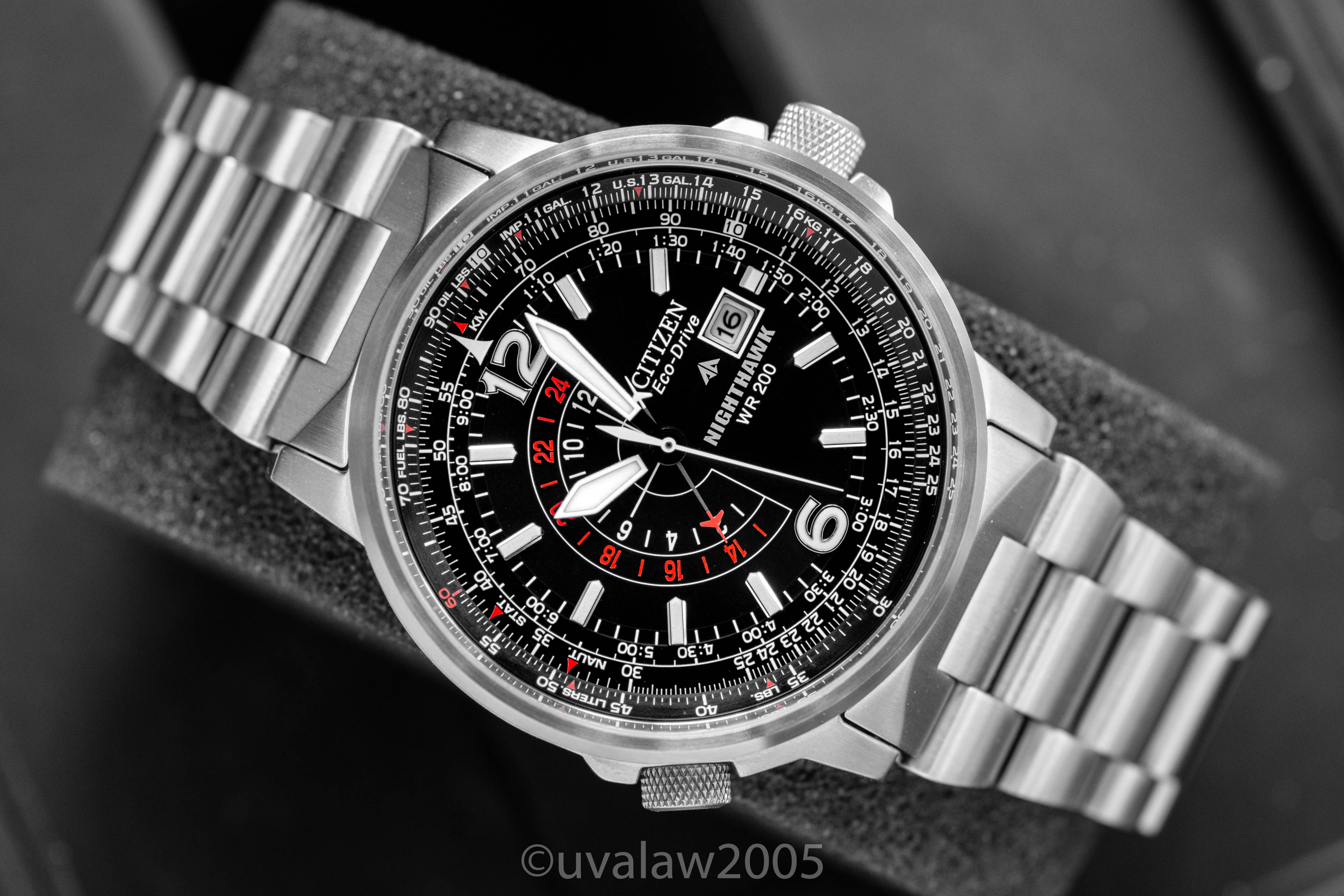 FS: Citizen Nighthawk Eco-Drive GMT on Unworn Bracelet, BJ7000-52E ...