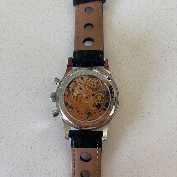 Sugess Chrono Heritage SWAN NECK Blue Dial Chrono Watch SEAGULL 1963 ...